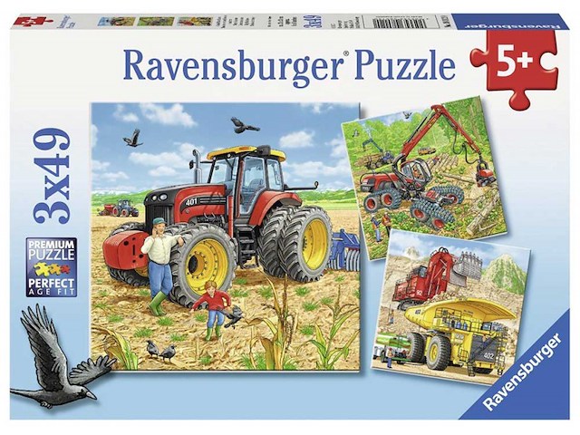 Ravensburger puzzle Dečije puzle - 3x49 - Large Machines  3x49 delova RA08012