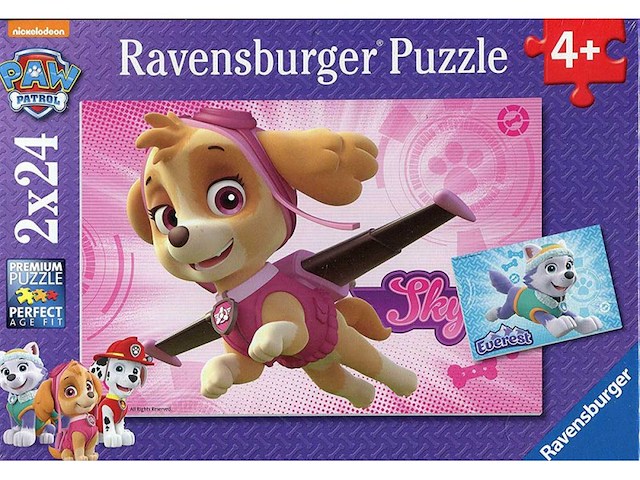 Ravensburger puzzle Dečije puzle - 2x24 - Paw Patrol - Skye i Everest  2x24 delova RA09152