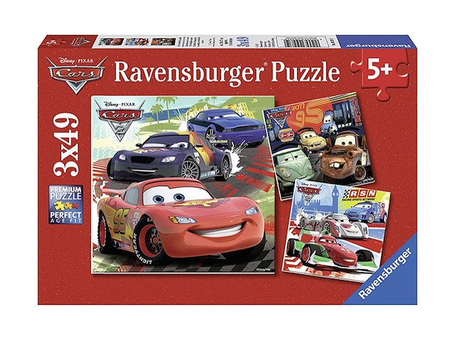 Ravensburger puzzle Dečije puzle - 3x49 - Disney - PIXAR - Cars 2 - Trke   3x49 delova RA09281