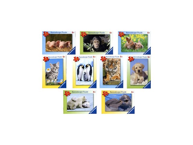 Ravensburger puzzle Dečije puzle - Mini Puzzle - Životinje - Animals  54 dela RA09430