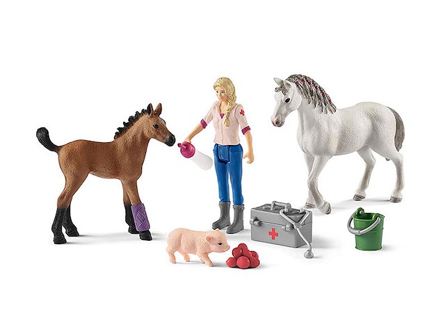 Schleich Figure Konji - Veterinar u obilasku konja 42486