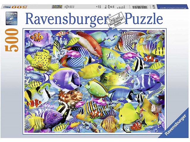 Ravensburger Puzzle 500 delova -  Ribe u tropskom saobraćaju 14796