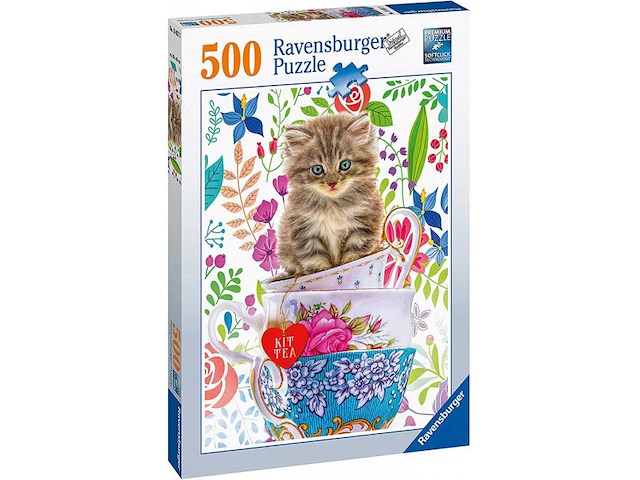 Puzzle 500 delova Mače u šoljici za čaj Ravensburger 15037