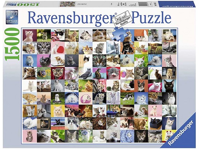 Puzzle Slagalica 1500 delova 99 Mačaka Ravensburger 16235