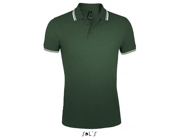 Polo majica za muškarce veličina 3XL Sols Pasadena Forest Green/White 00577