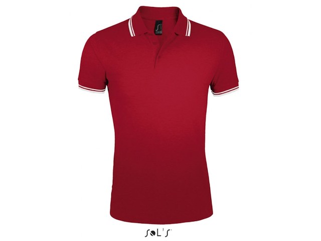 Polo majica za muškarce veličina XL Sols Pasadena Red/White 00577