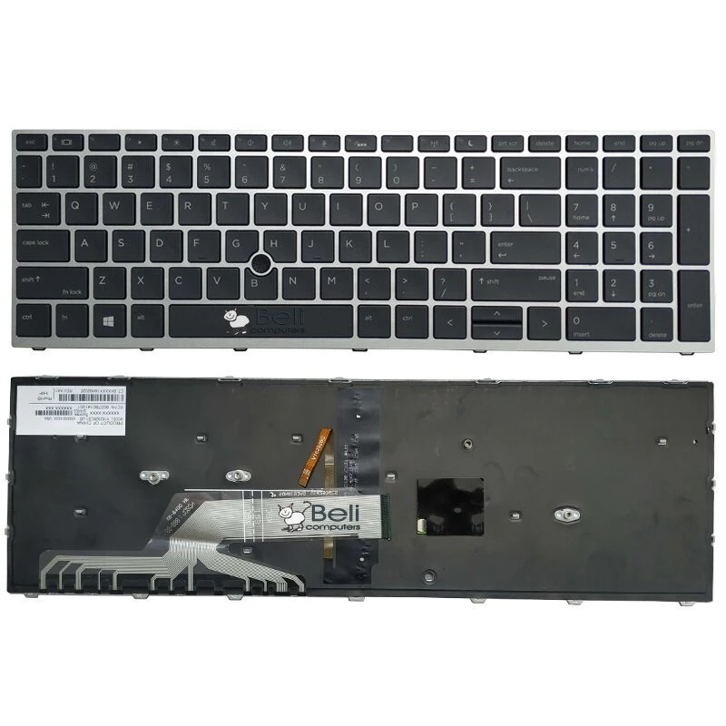 Tastatura za laptop HP ProBook 650 G4 650 G5 mali enter sa ramom i pozadinskim osveteljenjem