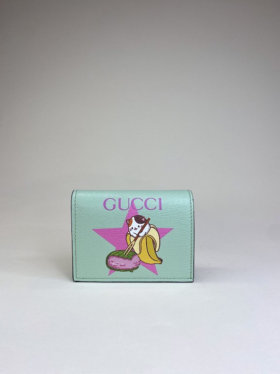 Gucci x Bananya BNF Leather Card Case Coins Mini Wallet