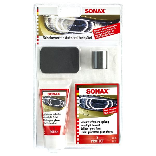 SONAX POLIR PASTA ZA FAROVE - SET