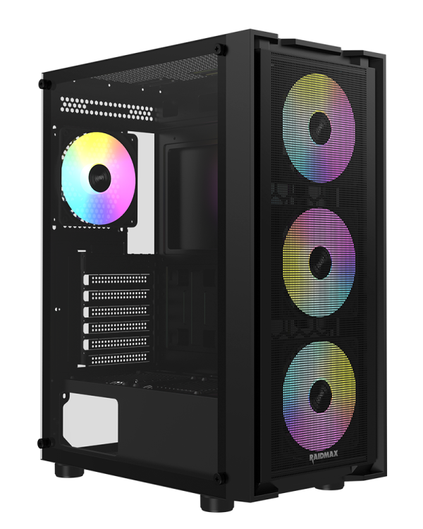 Kuciste Raidmax Vector 216 Black 4 x RGB fanWindowV216TBF