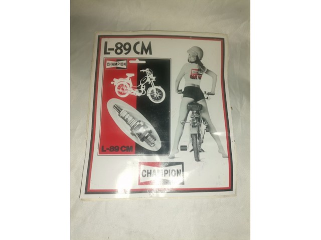 Vintage Reklamna Nalepnica za Champion L-89CM Svecice