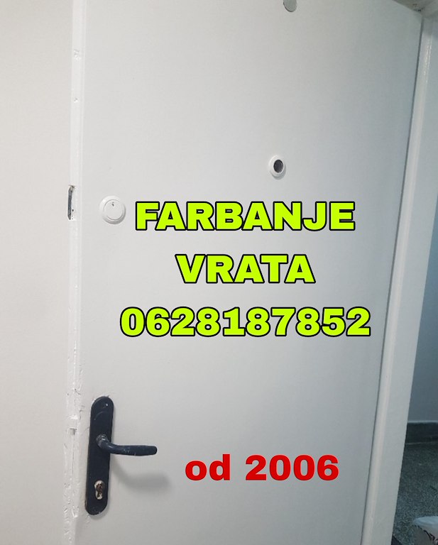 Farbanje sobnih i kupatilskih vrata