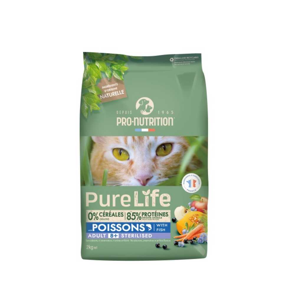 Pro Nutrition Pure Life Cat hrana za mačke - Sterilised 8+ 2kg