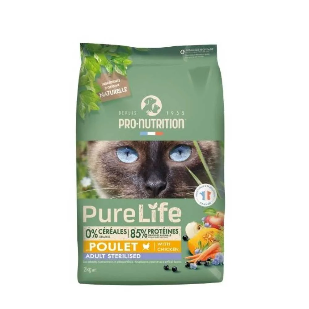 Pro Nutrition Pure Life Cat hrana za mačke - Sterilised Chicken 2kg