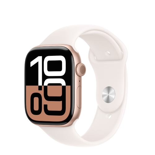 APPLE WATCH S10 GPS 42MM ROSE GOLD ALU CASE/LIGHT BLUSH SPORT BAND – S/M MWWH3QV/A