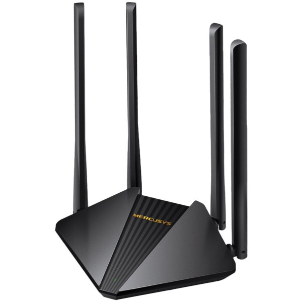 AC1200 Dual-Band Wi-Fi Gigabit RouterSPEED: 300 Mbps at 2.4 GHz + 867 Mbps at 5 GHz SPEC: 4× Fixed External Antennas, 2× Gigabit LAN Ports