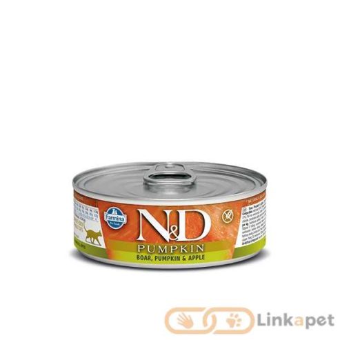 N&D Can Cat Pumpkin Boar&Pumpkin&Apple – 80gr