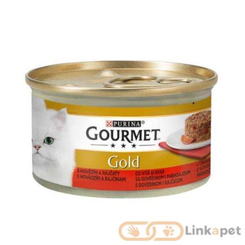 GOURMET Gold Cat Savoury Cake Govedina i paradajz 12x85gr – 12x85gr