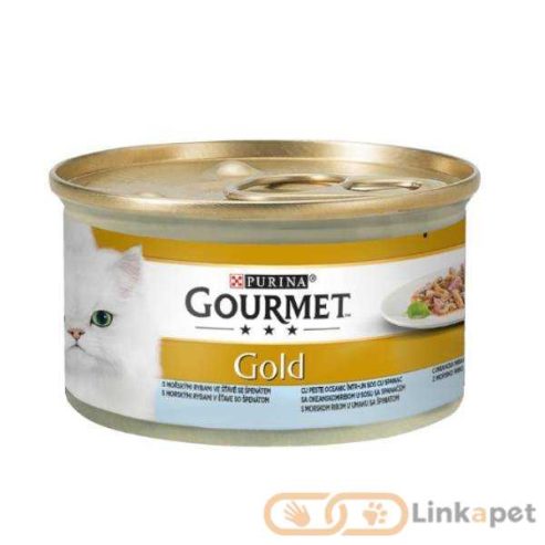 GOURMET Gold Cat Duo Riba i spanać u sosu 12x85gr – 12x85gr