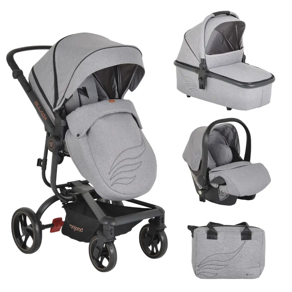 Kolica za bebe Ellada 3u1 I-size Grey