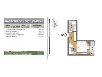 Severni Telep-Lepa Garsonjera 29 m2 u Izgradnji-povraćaj PDV-a-065/385 8880