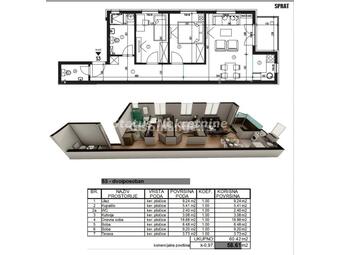 Adice-Dvoiposoban stan 59 m2 u Izgradnji-povrat PDV-065/385 8880