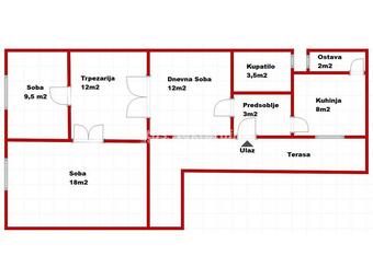 Centar-Uknjižen Salonac 80 m2 u Pešačkoj Zoni-065/385 8880