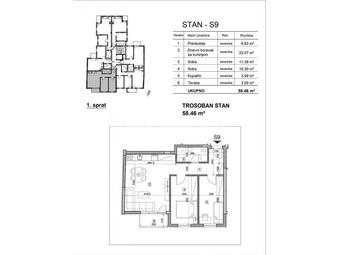 Salajka-Fantastičan Trosoban stan 58 m2 u Izgradnji sa Parking Mestom-povrat Pdv-065/385 8880