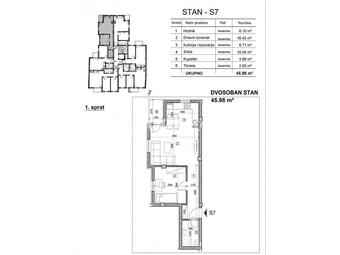 Salajka-Fantastičan Dvosoban stan 46 m2 u Izgradnji sa Parking Mestom-povrat Pdv-065/385 8880