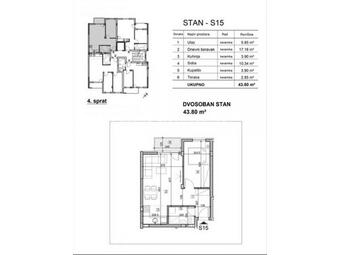 Nova Detelinara-Odličan Dvosoban stan 44 m2 u Izgradnji sa Parking Mestom-povrat Pdv-065/385 8880