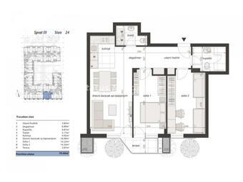 Centar-Pogodan Trosoban stan 70m2 u Izgradnji-povraćaj PDV-a-065/385 8880