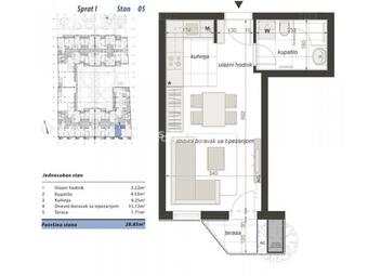 Centar-Idealan Jednosoban stan 29 m2 u Izgradnji-povraćaj PDV-a-065/385 8880