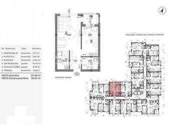 Telep-Odličan Jednoiposoban stan 36 m2 sa Terasom u Izgradnji-povrat PDV-065/385 8880