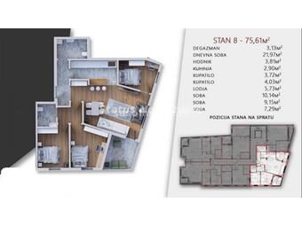 Telep-Veliki Četvorosoban stan 77 m2-povraćaj PDV-a-065/385 8880