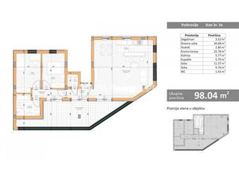 Veternik-Odmah Useljiv Trosoban stan 101 m2 na Top Lokaciji-065/385 8880