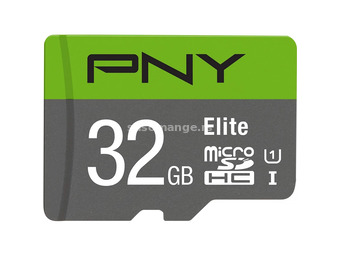 PNY Elite 32GB MicroSDHC 10 MB/s P-SDU32GU185GW-GE