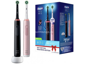 ORAL-B Pro 3 3900N Duopack Electronic toothbrush black-pink