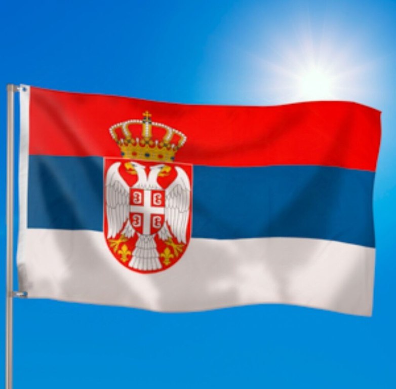 Srpska zastava (standardna veličina) Zastava Srbije sa štepom za