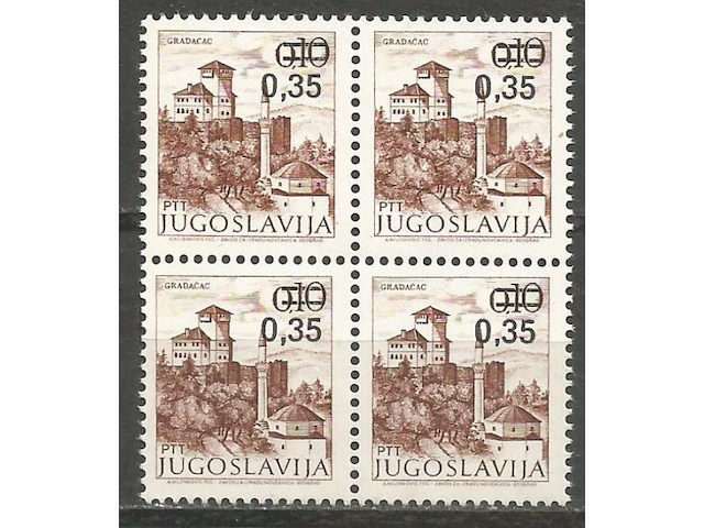Turistički motivi-0.35/0.10 din Gradačac 1978.,četverac