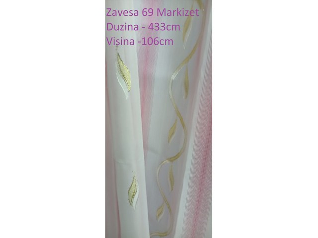 Zavesa 69 Markizet Duzina - 433cm Visina -106cm