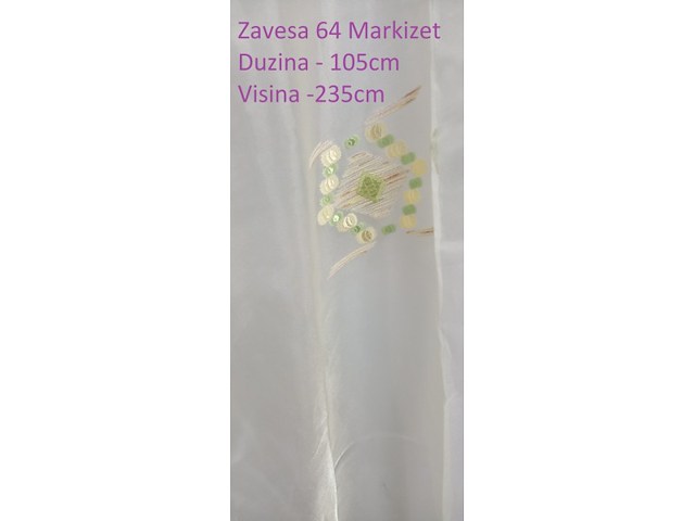 Zavesa 64 Markizet Duzina - 105cm Visina -235cm