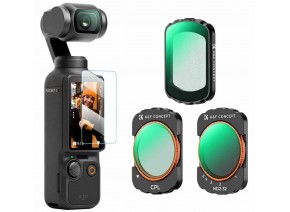 K&F Concept Filter Set for DJI Osmo Pocket 3 CPL ND2-32 Black Diffusion 1/4 SKU.2148