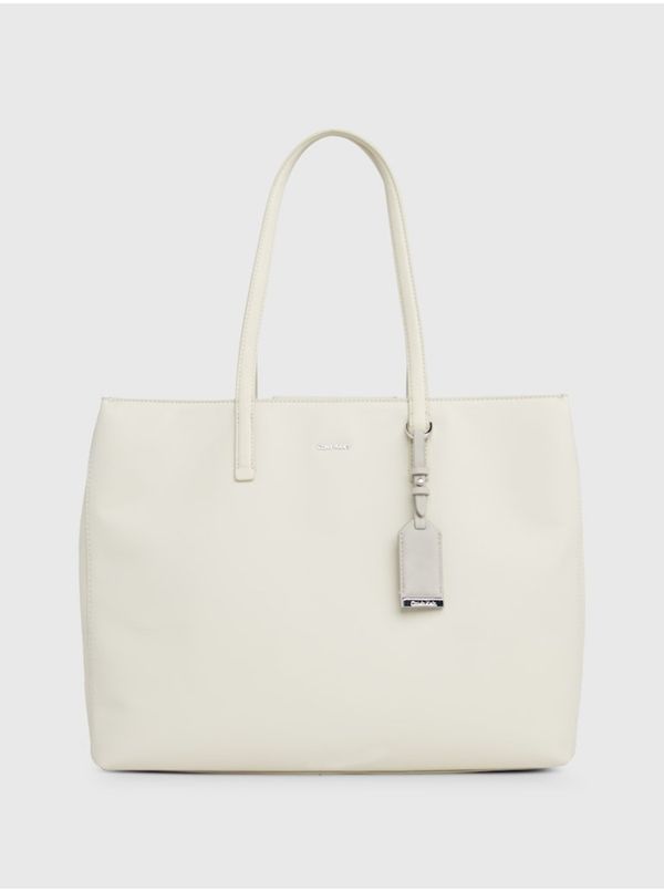 CREAM WOMEN'S HANDBAG CALVIN KLEIN - WOMEN'S