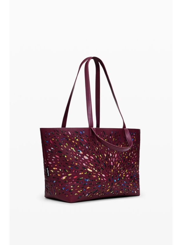 BURGUNDY WOMEN'S SHOPPER DESIGUAL - WOMEN'S
