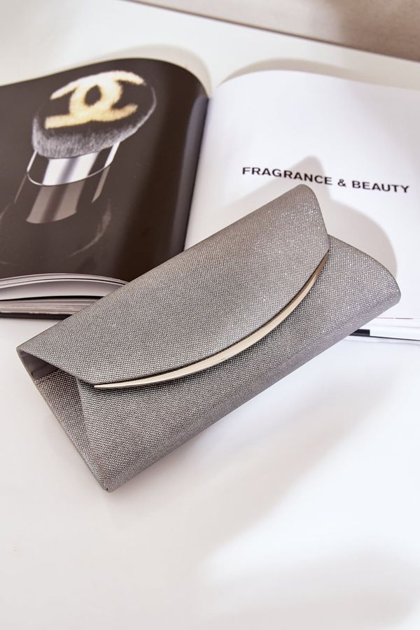 MARKA NIEZDEFINIOWANA SHINY EVENING CLUTCH BAG GRAY SASTOREA