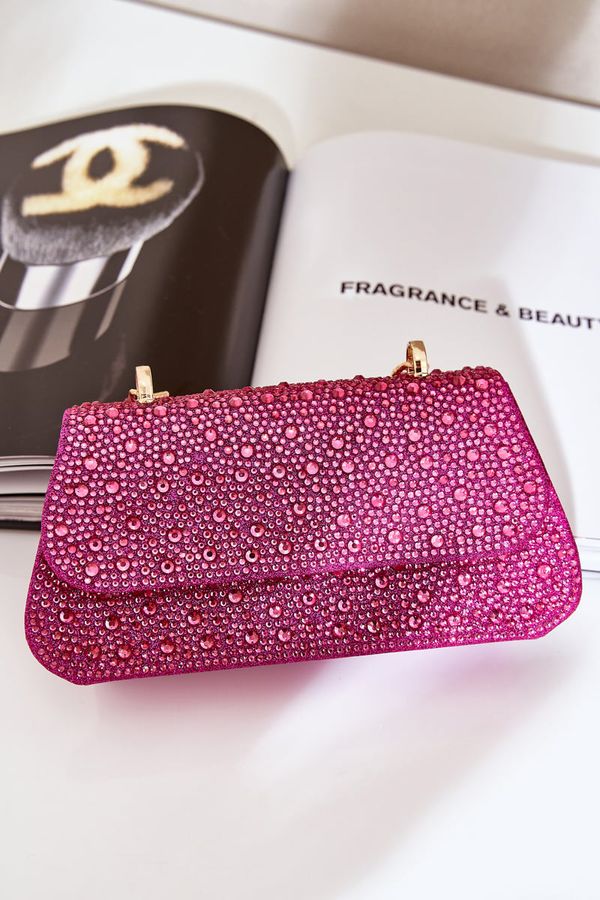 MARKA NIEZDEFINIOWANA EMBELLISHED EVENING BAG FUCHSIA KARITI