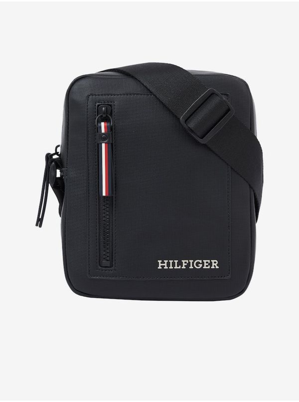TOMMY HILFIGER BLACK MEN'S SHOULDER BAG - MEN'S