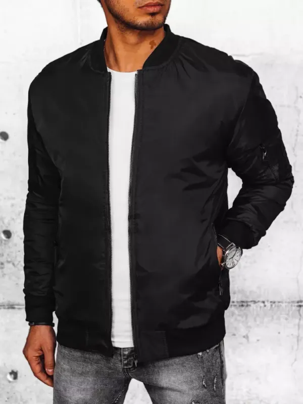 KURTKA MĘSKA BOMBER JACKET CZARNA DSTREET