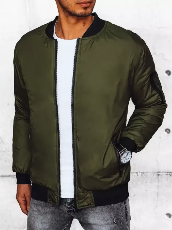 KURTKA MĘSKA BOMBER JACKET ZIELONA DSTREET