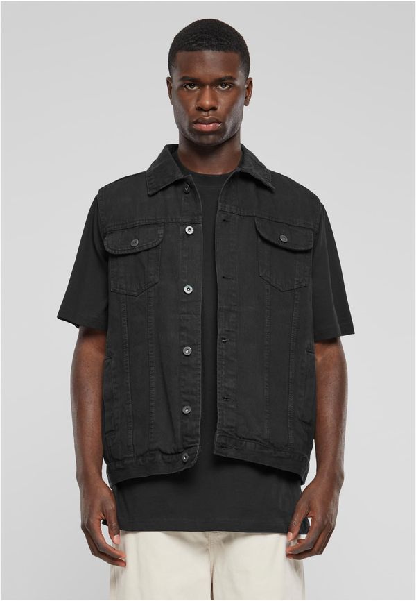 DENIM VEST BLACK DARK